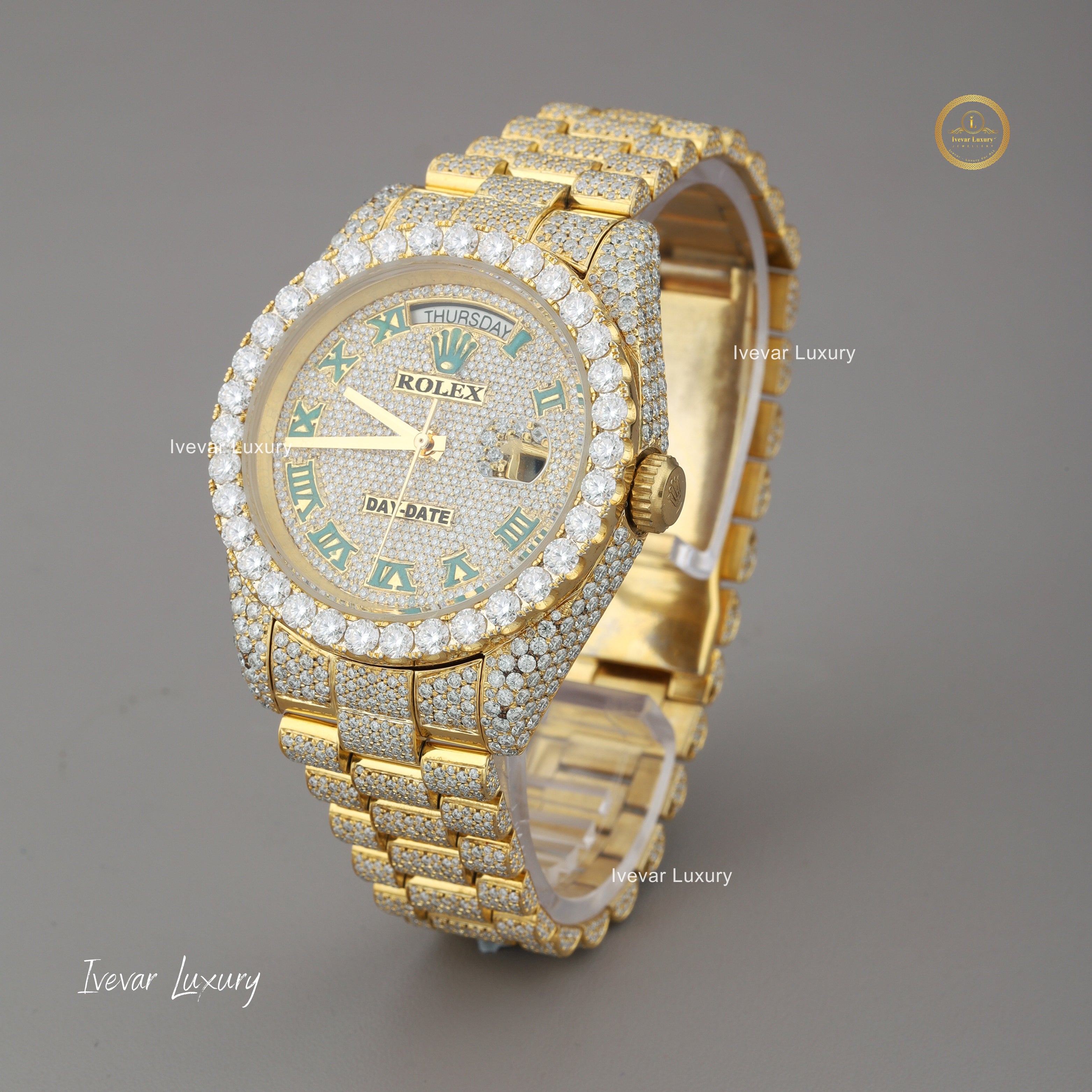 Luxury Full Iced Out Moissanite Diamond Watch for Sports by Ivevar